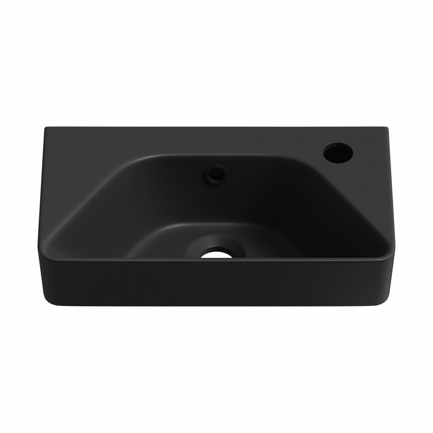 Подвесная или накладная раковина в ванную комнату Lavinia Boho Bathroom Sink 33311056: прямоугольная раковина, ширина умывальника 40 см, цвет матовый черный