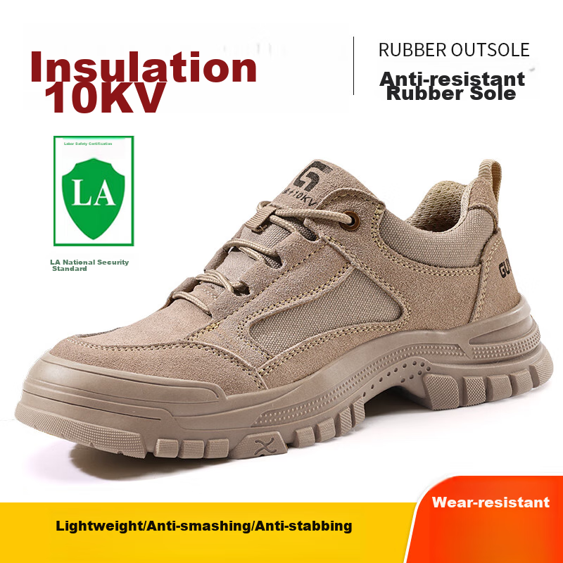 JUNBU Men's Insulated Electrician Safety Shoes with Anti-Smashing, Anti-Piercing, Plastic Toe Cap, Anti-Slip, and Safety Work Functions 3115NKV Size 43