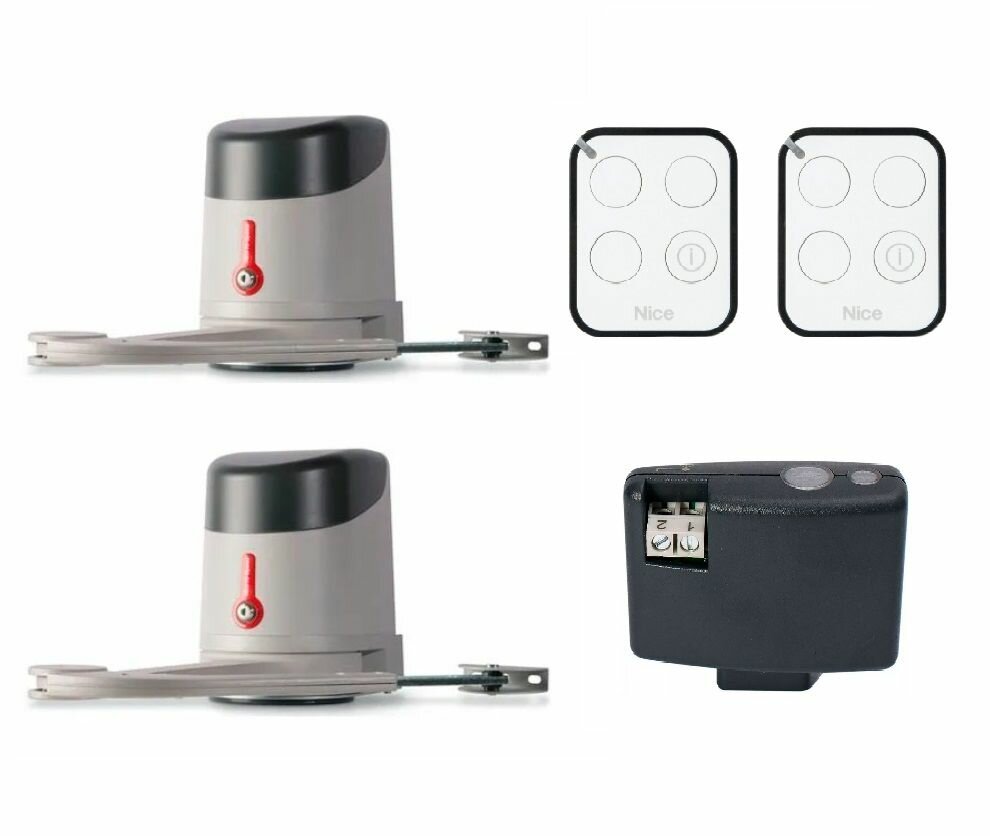 Комплект рычажного привода Nice HKHSBDKLT HI-SPEED для автоматизации распашных ворот со створками шириной до 3 метров и массой до 250 кг