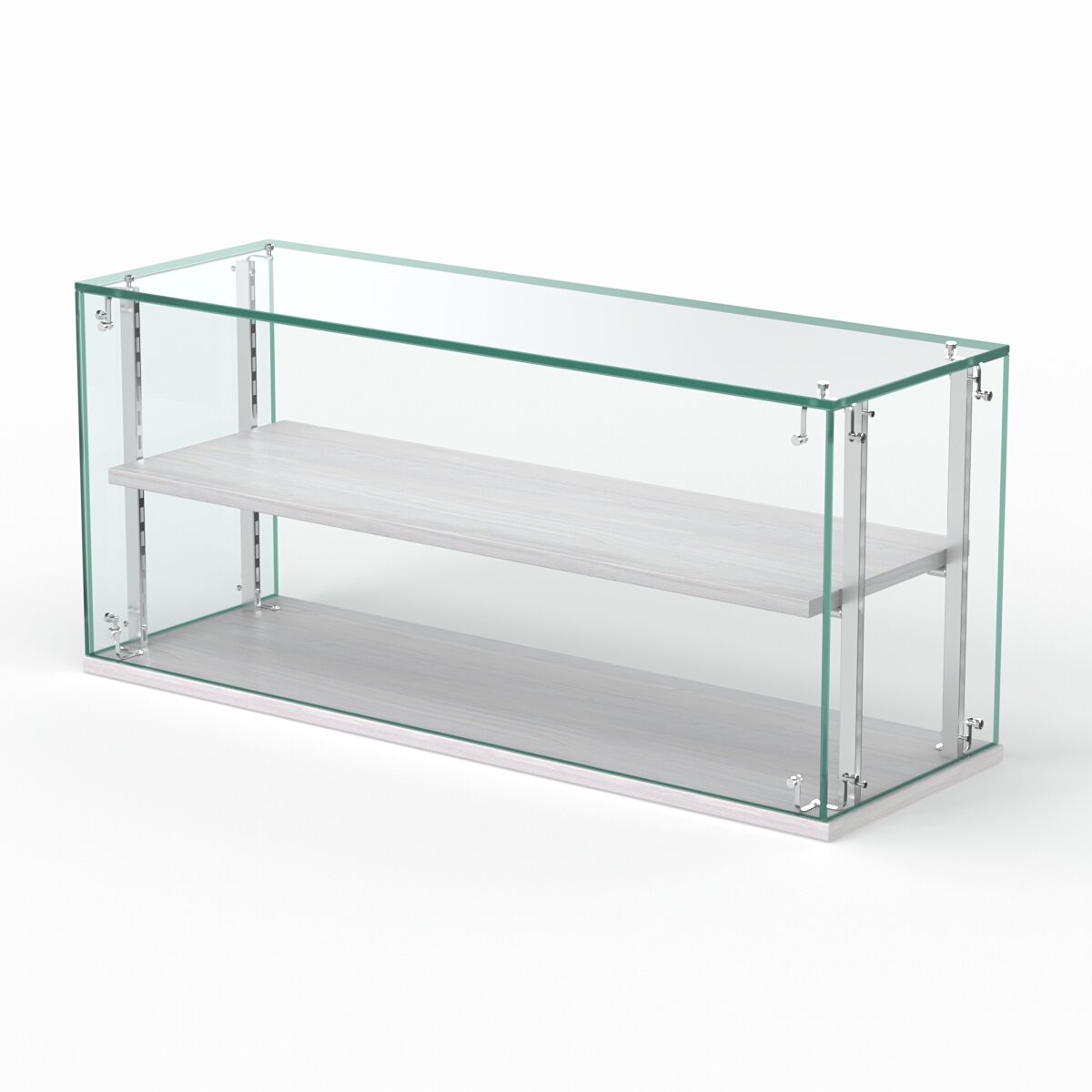 Витрина "сладость" №12А-О-РЕГ-П с регулировочными полками без дверок пдсп, Ясень Анкор светлый - U31104