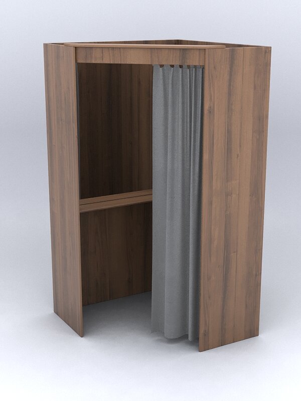 Примерочная из ДСП №2А, Орех. Производитель товара - компания Westcom.