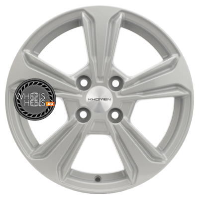 Диск автомобильный литой Khomen Wheels KHW1502 (Rio/Solaris) 15x6 4x100 et46 dia54.1 F-Silver