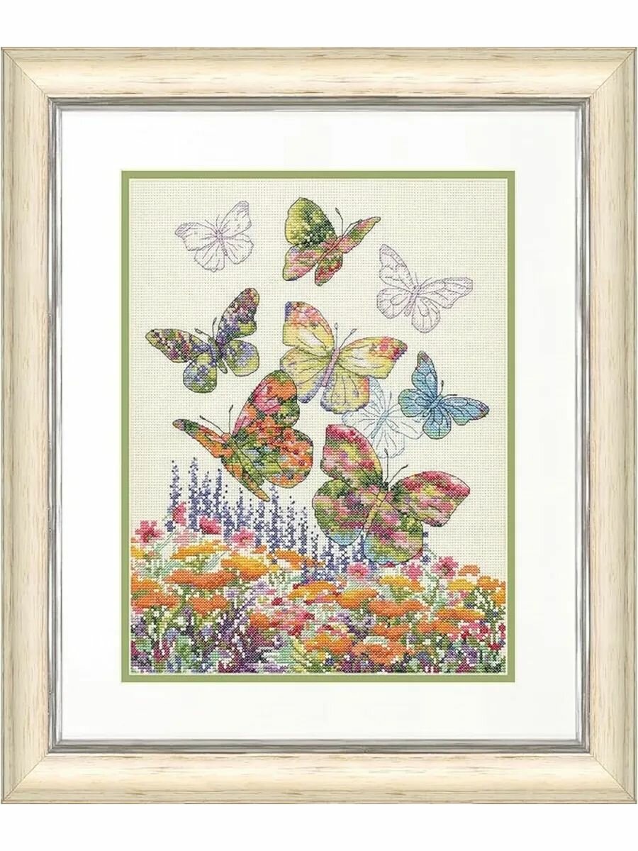 70-35448 Набор для вышивания крестом Floral Butterfly/Цветочная бабочка DIMENSIONS
