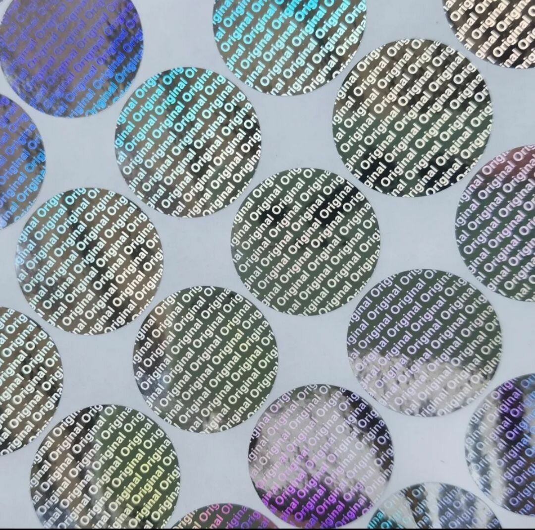 Голографическая наклейка пломба одноразовая номерная 36 штук Original 2.5 см диаметр