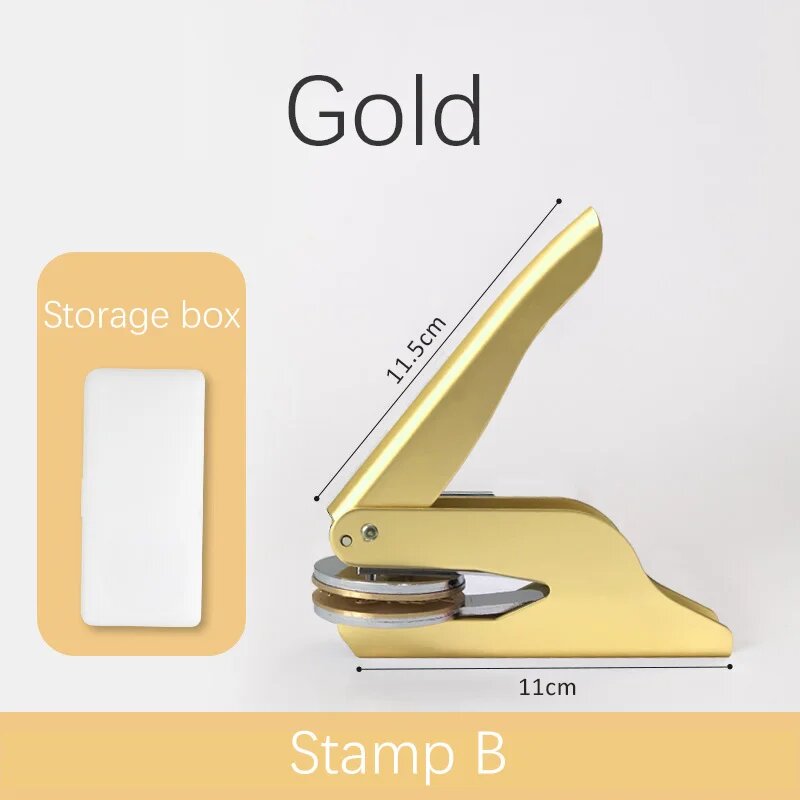 Золотой металлический штамп для тиснения Round stamp B GD