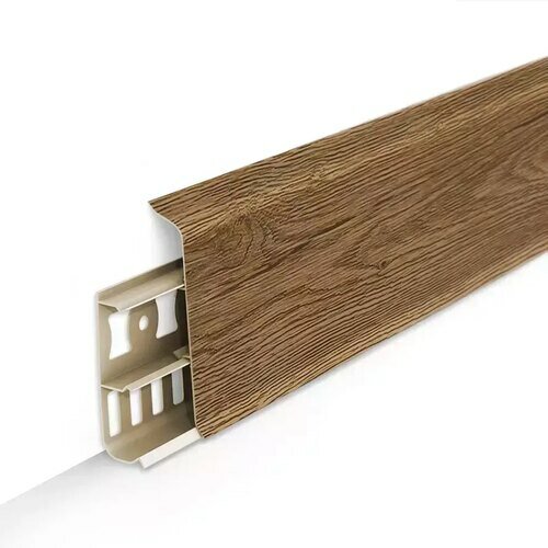 Пластиковый плинтус Идеал Деконика 100 мм Дуб Рустик 211