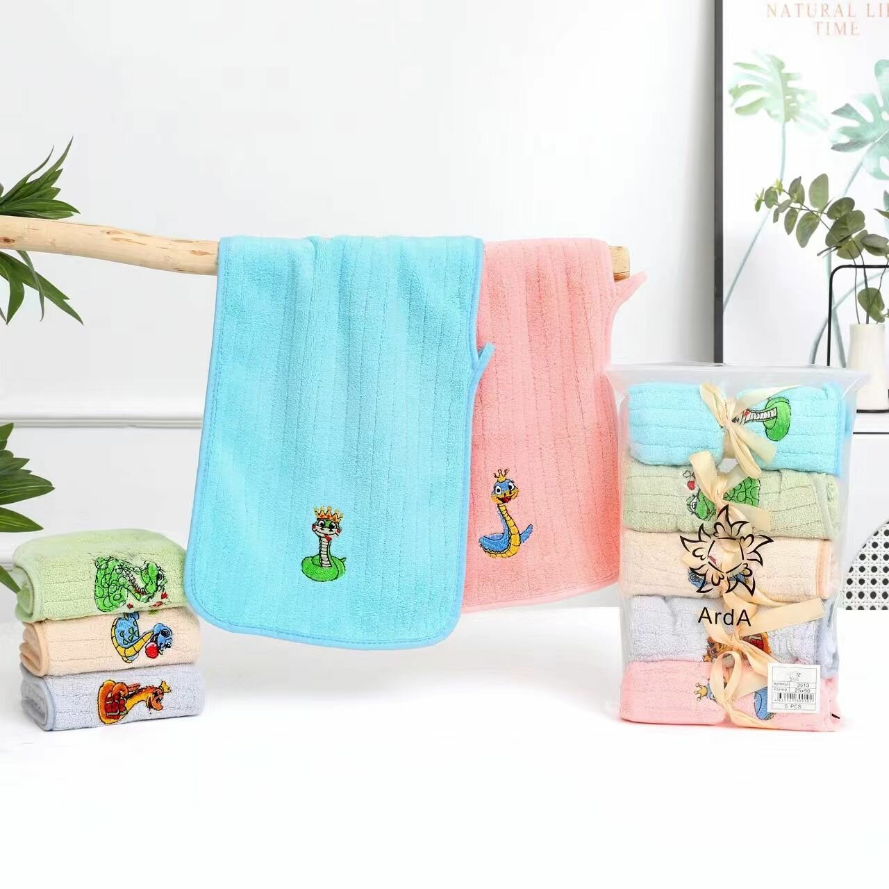 Набор полотенец CASERO, махровые, 23х50 см, с петельками, 5 штук