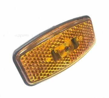 Фонарь боковой маркерный (св. д, фишка прямоуг,2болт.) 12-24В (ан. ГФ1,25) /АЭК/80/АвтоЭлектроКонтакт арт.74.3731 желт