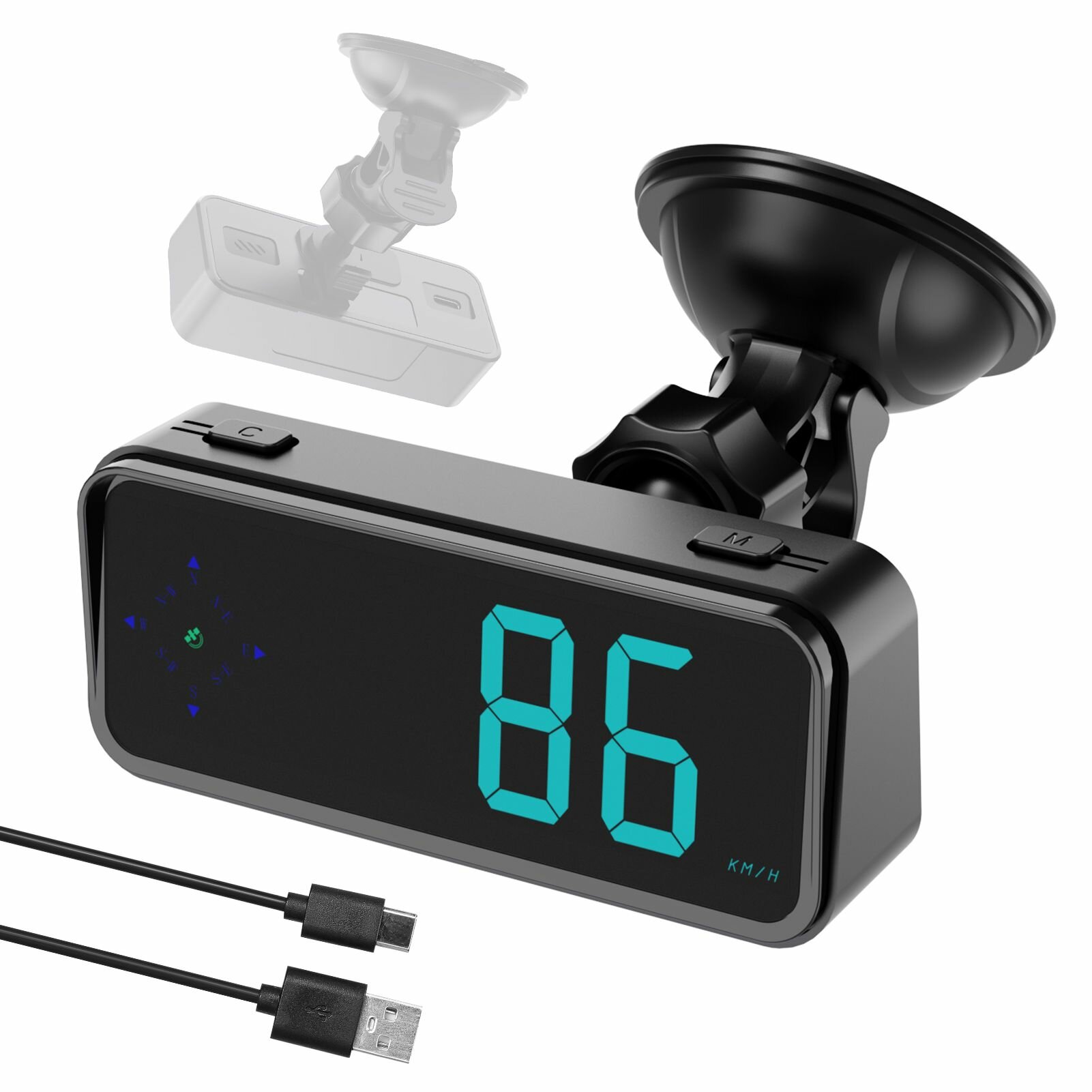 Автомобильный проекционный дисплей GPS цифровой спидометр км/ч миль/ч с возможностью переключения