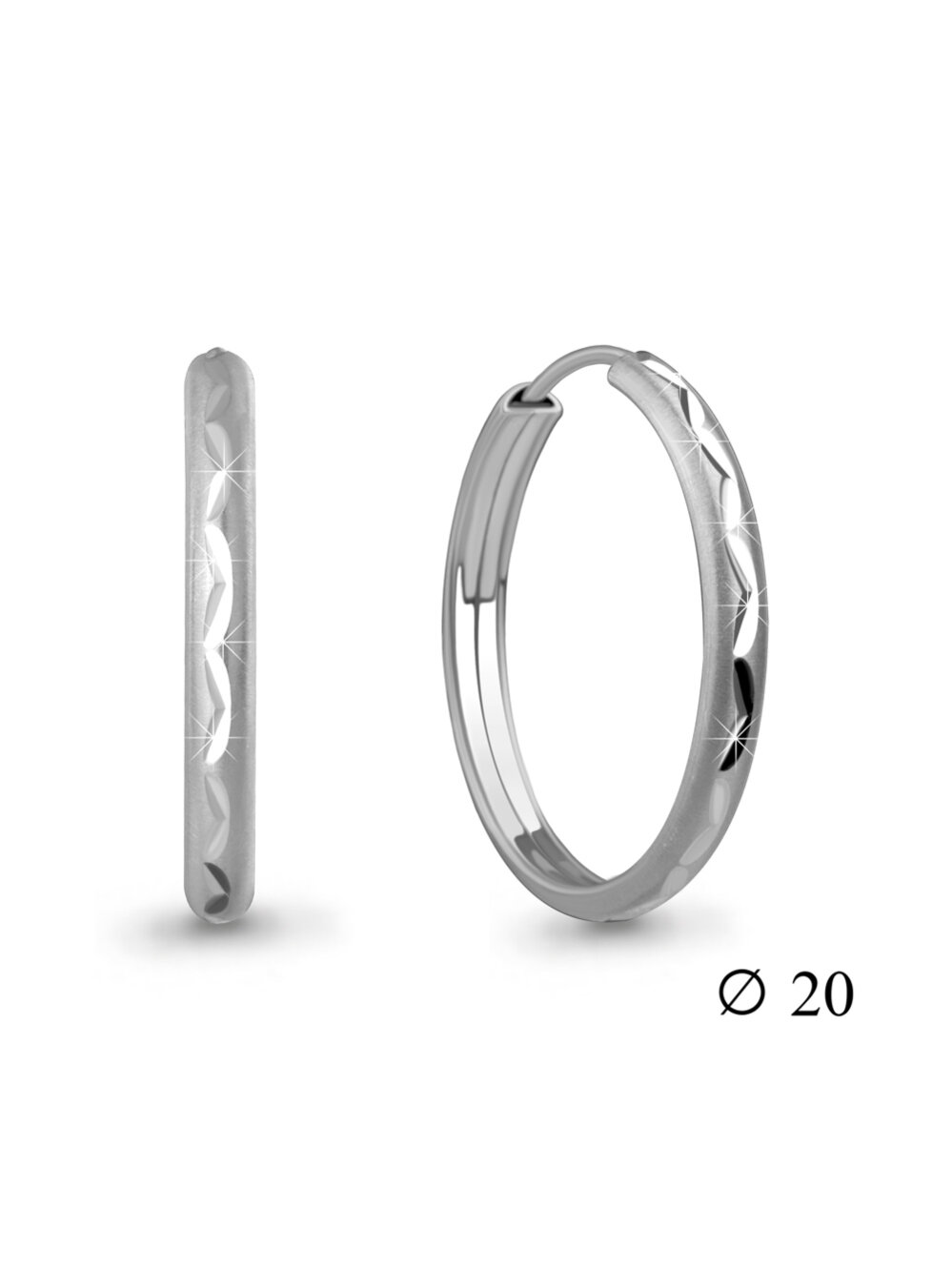 Серьги конго, серебро, 925 проба