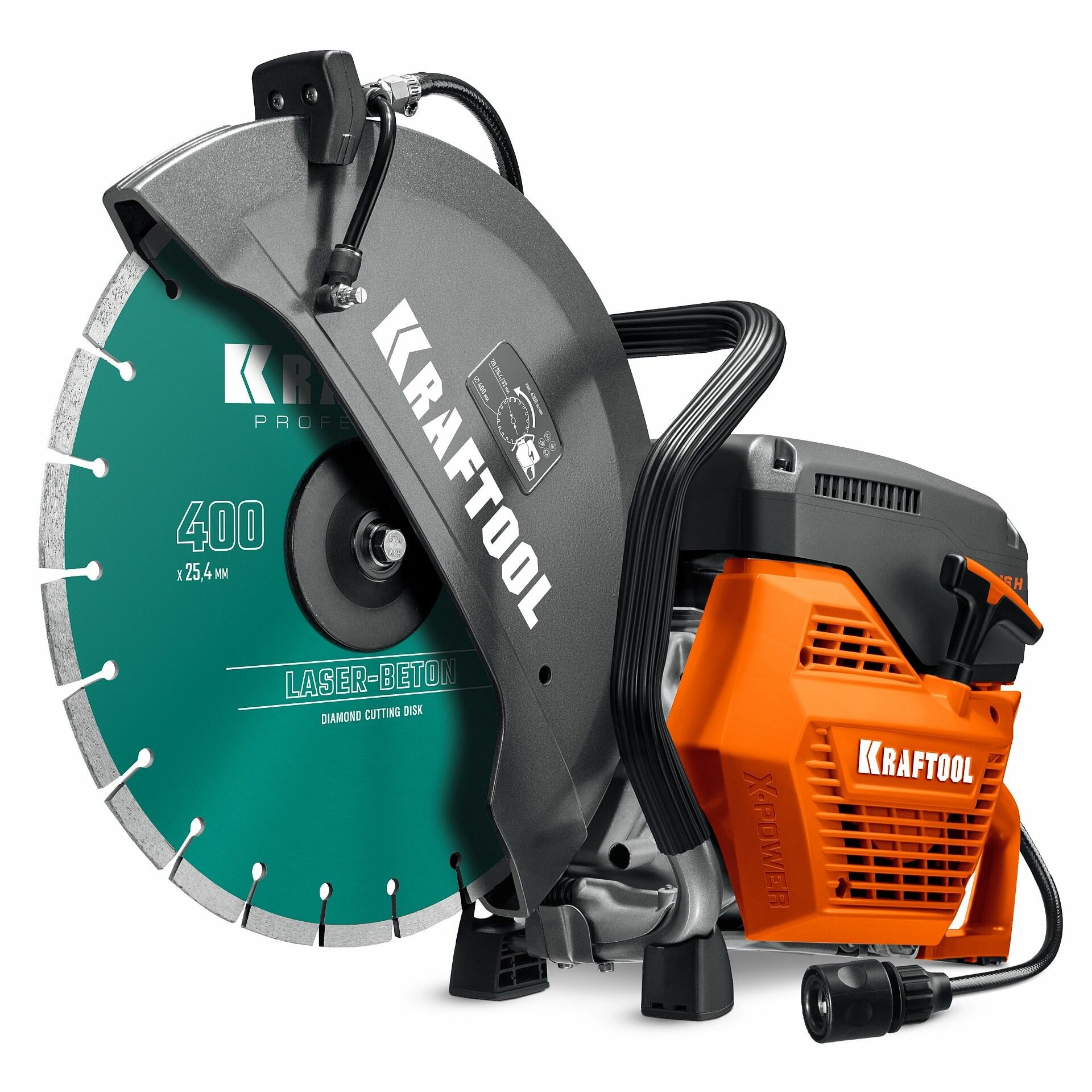 KRAFTOOL 3700 Вт, 400 мм, диск в комплекте, бензорез по бетону (бетонорез)