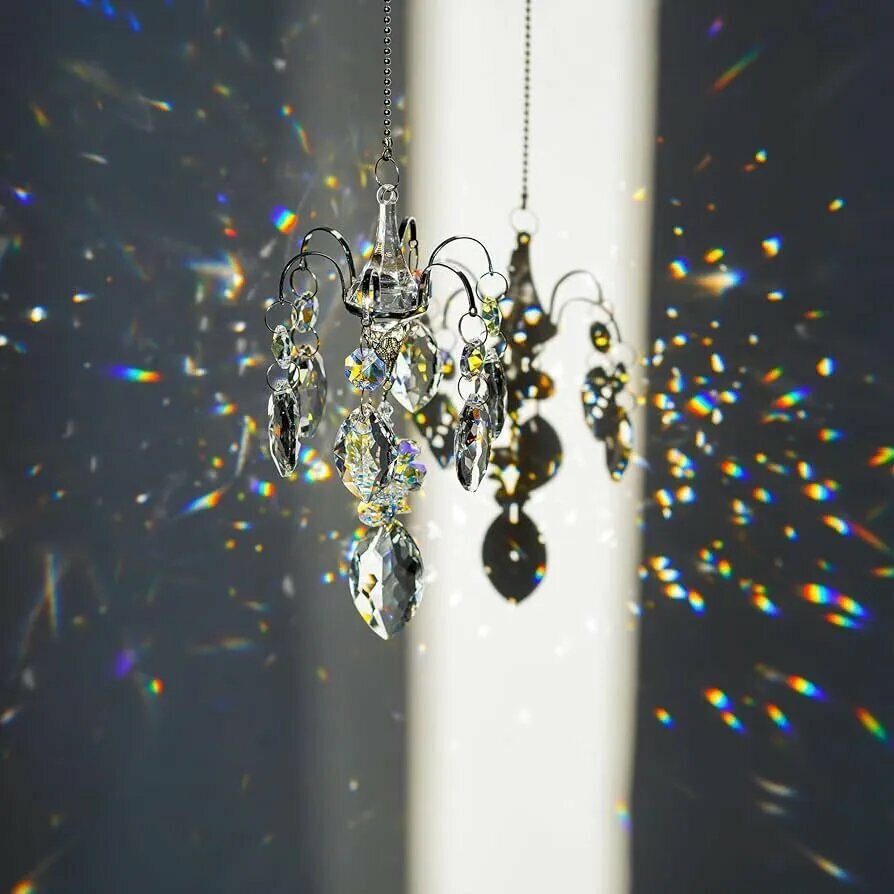 Ловец солнца, подвесной хрустальный кулон, металлический, стеклянный, 1 шт