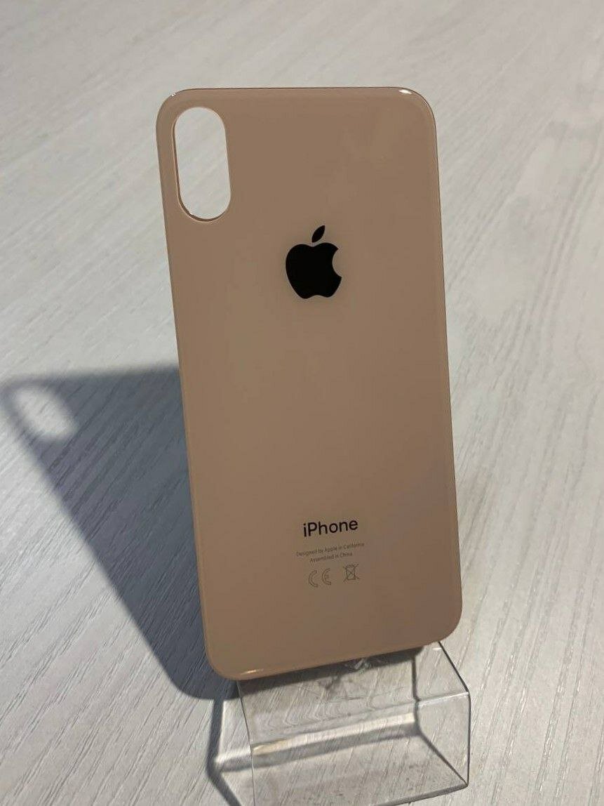 Задняя крышка (стекло корпуса) для IPhone XS, золотая (GOLD)
