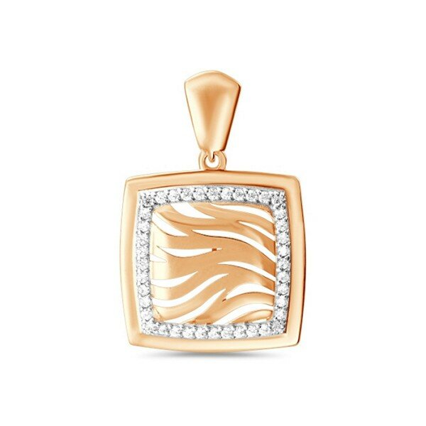 Подвеска JEWELIN, красное золото, 585 проба, фианит