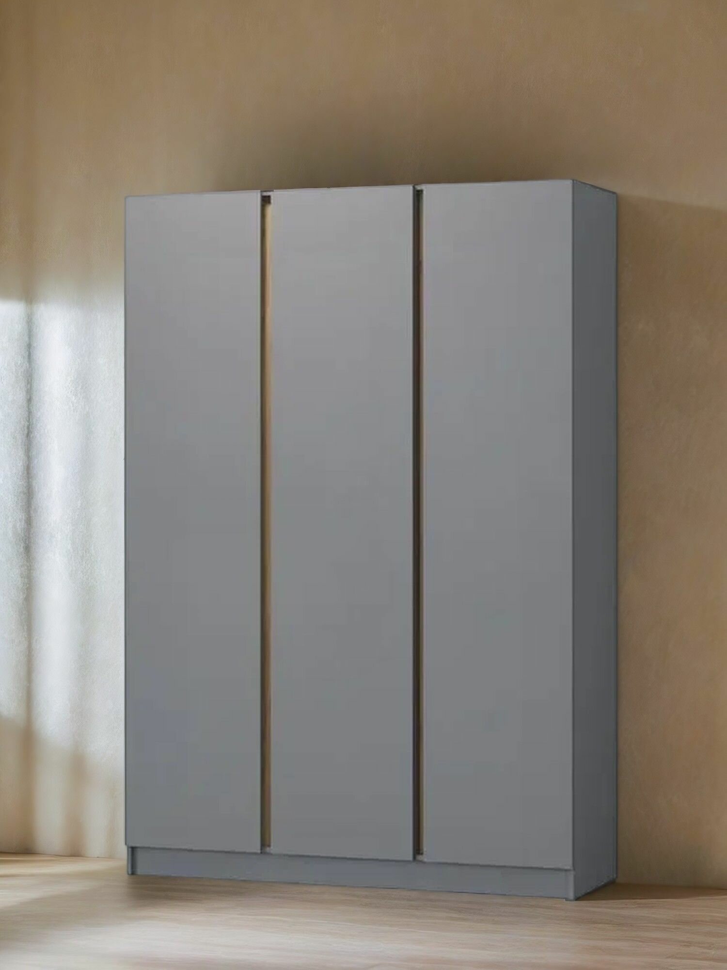 Шкаф Регион 058 Корд, ЛДСП, графит, распашной, 1,5x2,2x0,52 м