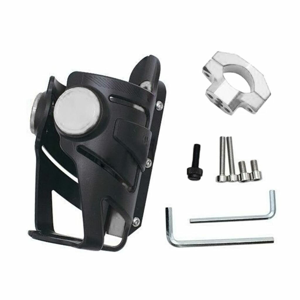 (1 шт) Модифицированный регулируемый держатель для бутылки с напитками скутера - серебристый