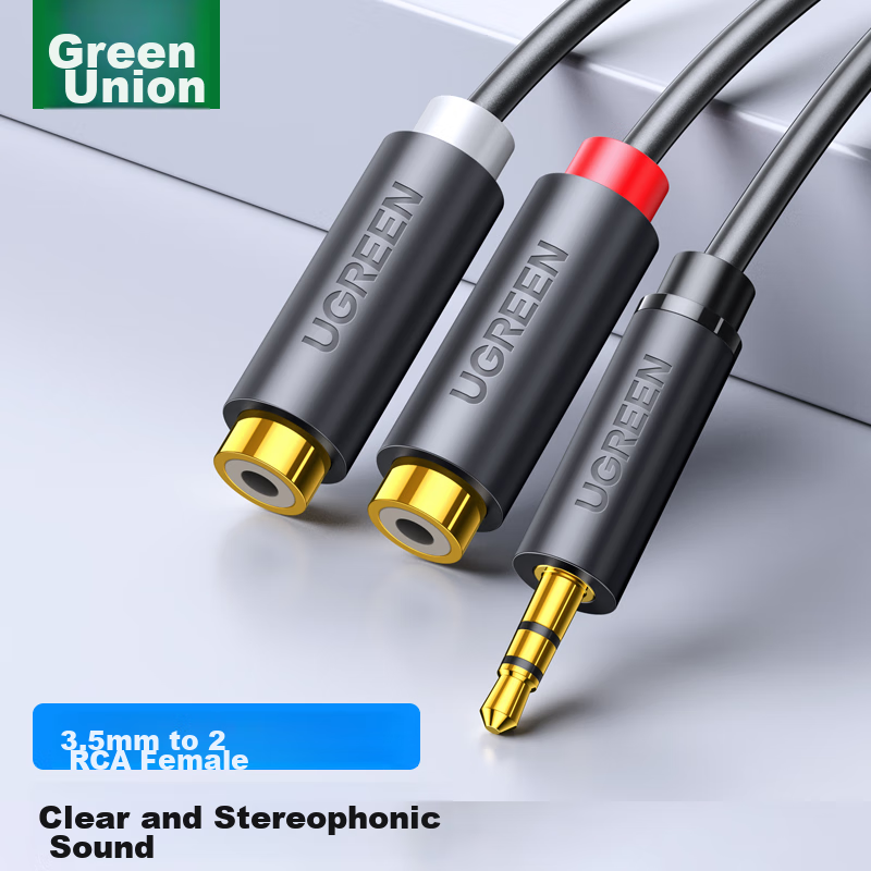 Lulian 3.5mm Male to 2RCA Female Audio Cable, 3.5mm to Dual RCA Red And White Splitter Extension Cord, Phone And Computer to Speaker Amplifier Adapter Cable 10547