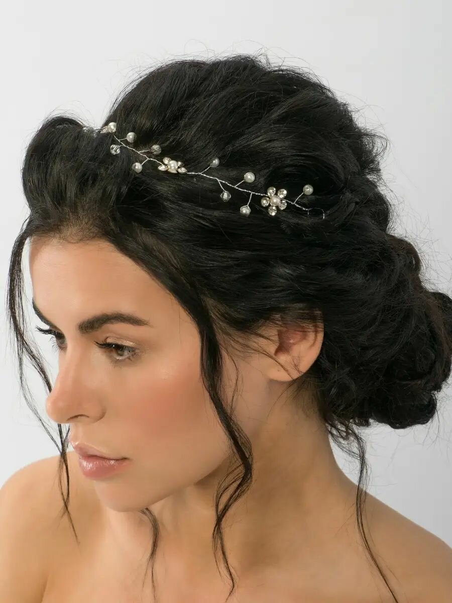 Диадема LUMINA, свадебная, для девочек, серебристый кристалл, бижутерный сплав