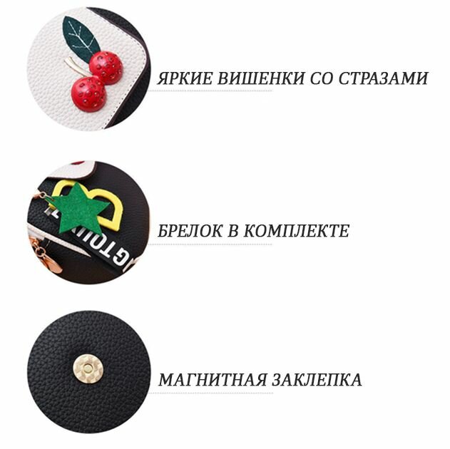Сумка для девочки через плечо с Вишенками — фото 1