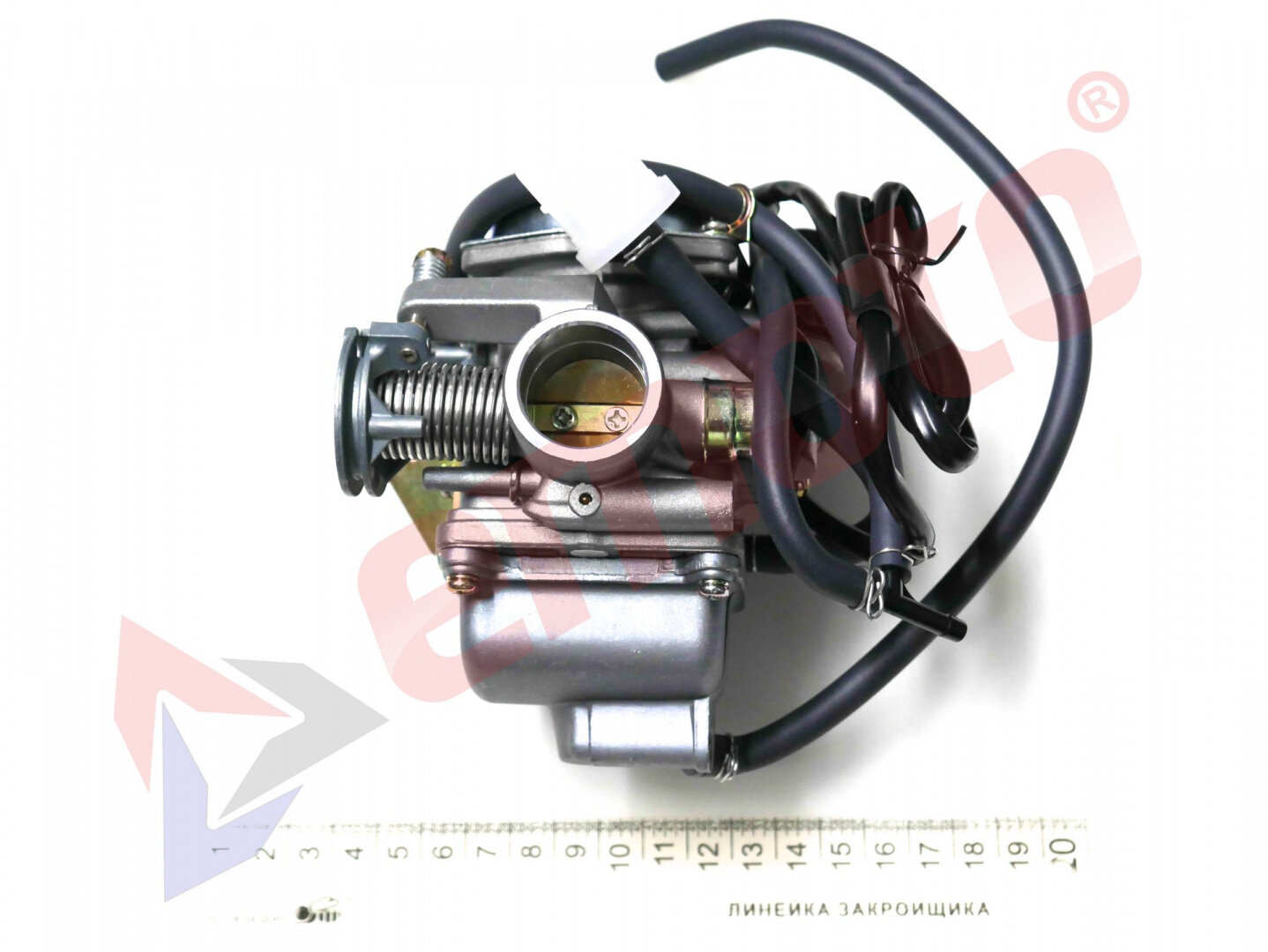 Карбюратор 152QMI, 157QMJ 125/150сс (впуск. патрубок наруж. d- 42мм выпуск d-32 мм) диффузор 24мм