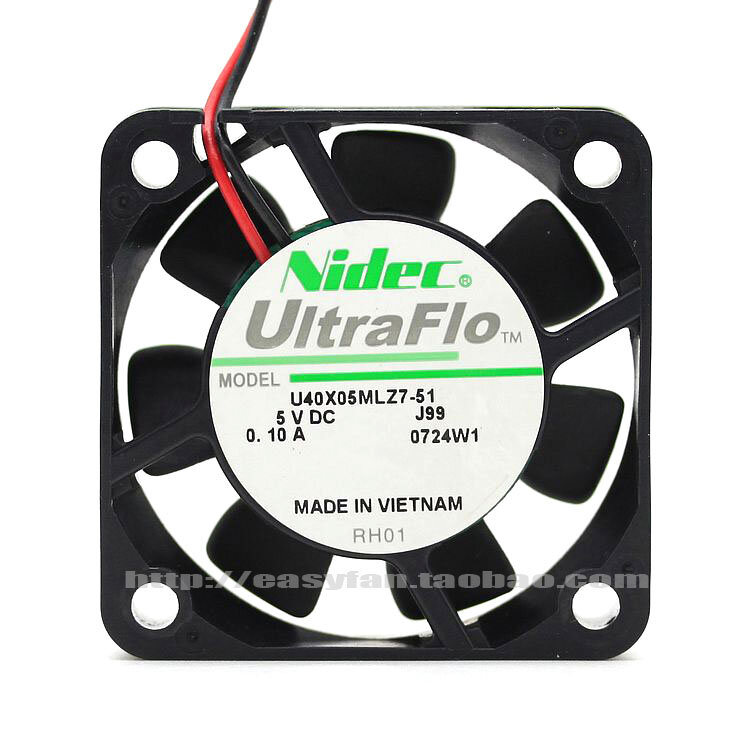 Оригинал Nidec U40X05ML27-51 4cm 4010 5V 40 * 40 * 10mm USB ultra-quiet Вентилятор