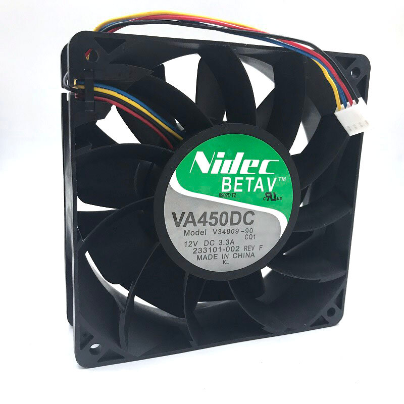 Nidec V34809-90 For Bitcoin miner 120*120*38mm 12V 5200RPM 220CFM power ful Вентилятор replace TFC1212DE