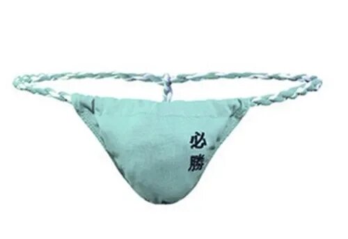 Стринги мужские с U-образным мешочком, дышащее пикантное нижнее белье в японском стиле, эротические трусы танга, «витая веревка» L, Голубой, Небесно-голубой