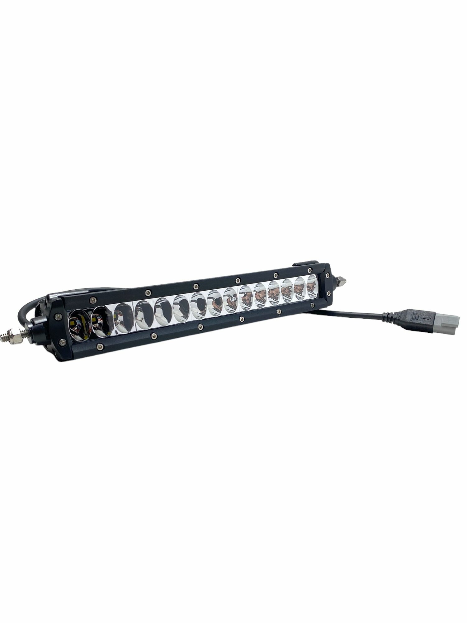 Фара светодиодная Aurora ALO-S1-10-D1D1 75W с проводкой, корпус черный