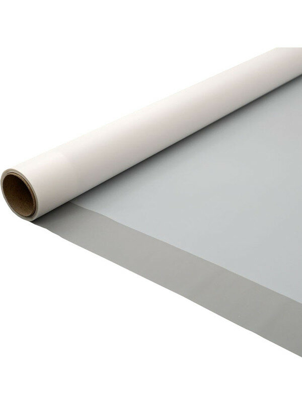 Пленка матовая 60см х 10м, Прозрачный кант, белая, 45мкр