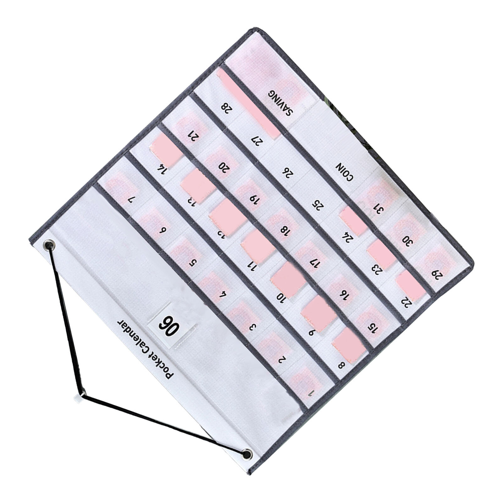 Настенный карманный календарь, нетканая сумка для хранения ежемесячного календаря для спальни, гостиной, офиса, 44x42 см, белый