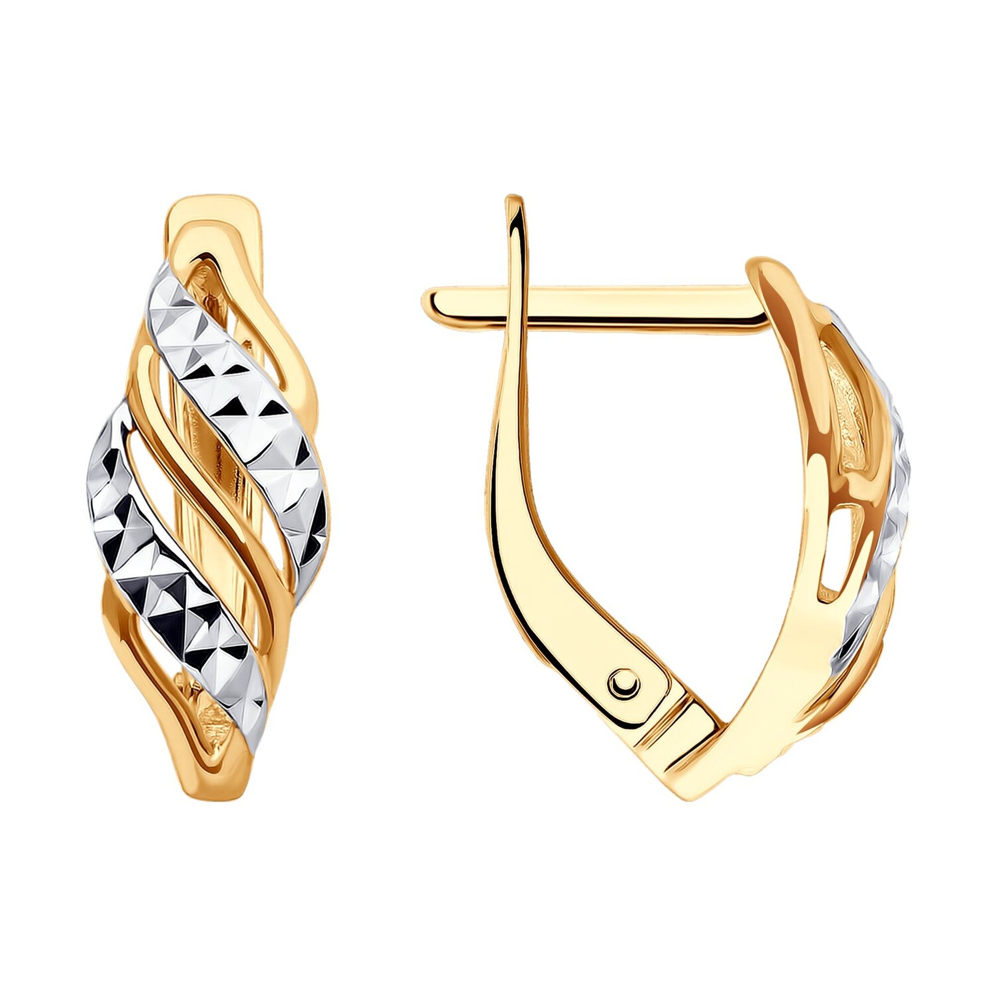 Серьги Diamant online, красное золото, 585 проба