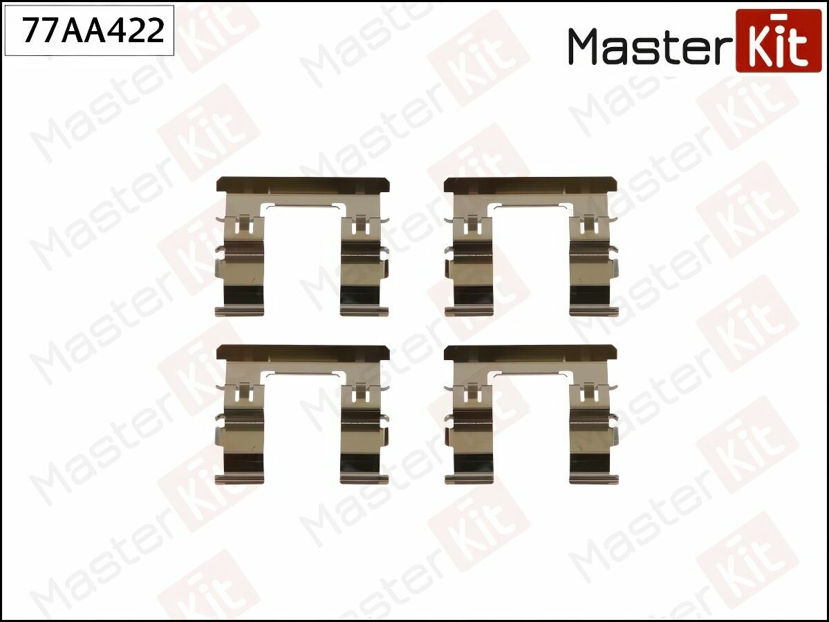 Установочный комплект тормозных колодок для Митсубиси L 200 77AA422 MASTERKIT