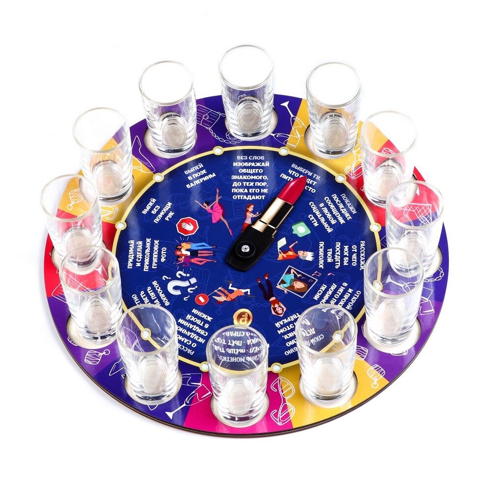 Настольная игра для женской компании алкогольная "Пьяная рулетка"