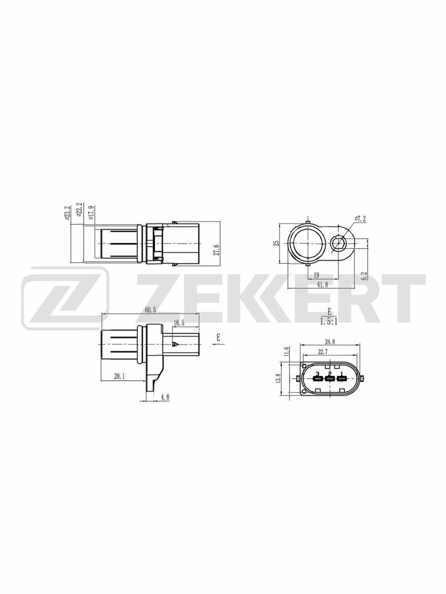 Датчик положения распредвала BMW 5 E39 E60 E61 , 3 E36 E46 E90 E91 , X5 E53 00- X3 E83 , 7 E38 E65-E67