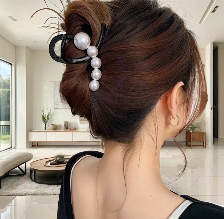 Краб для волос FreshStyle Змея серо-коричневая 13 см