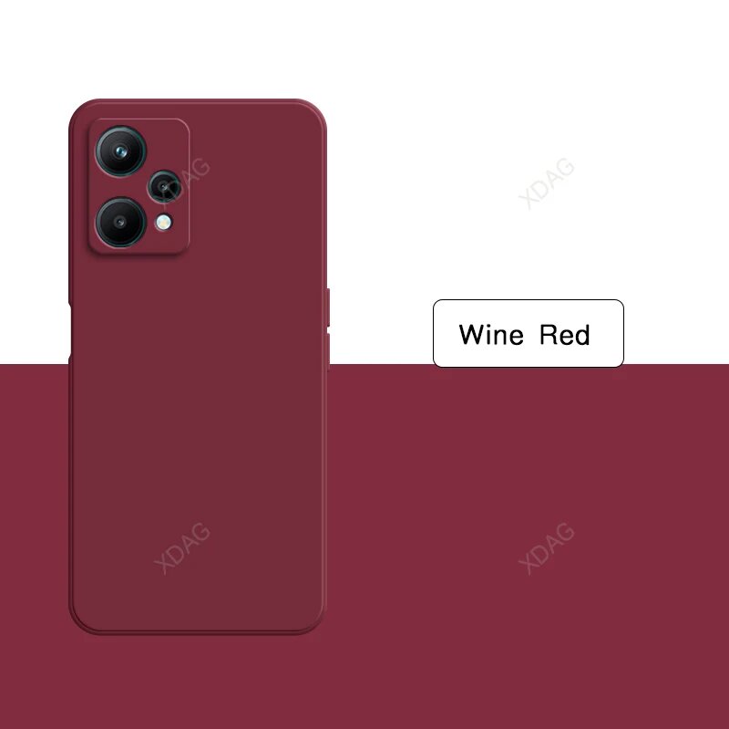 Чехол для OPPO Realme 9 Pro Wine Red, бордовый, силикон