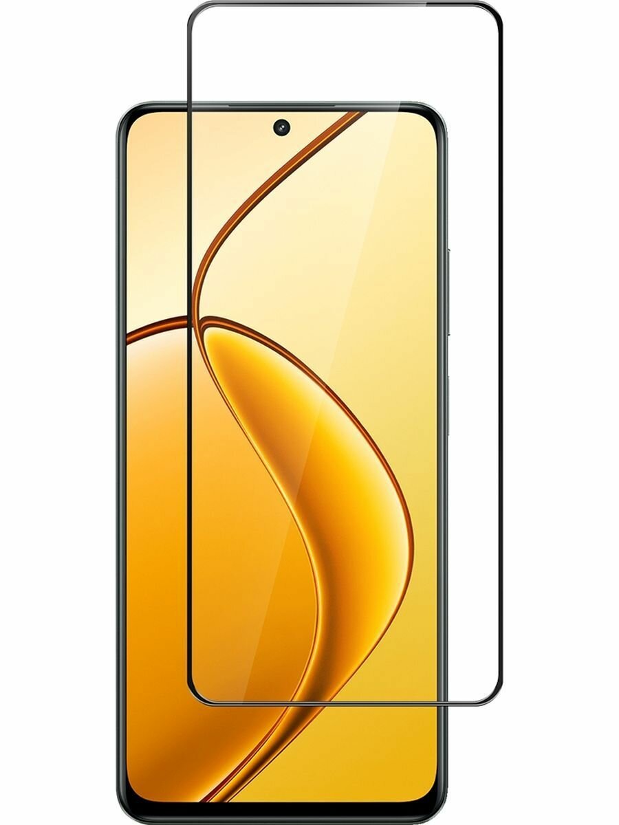 Защитное стекло Borasco для realme C75 2.5D, олеофобное, черная рамка