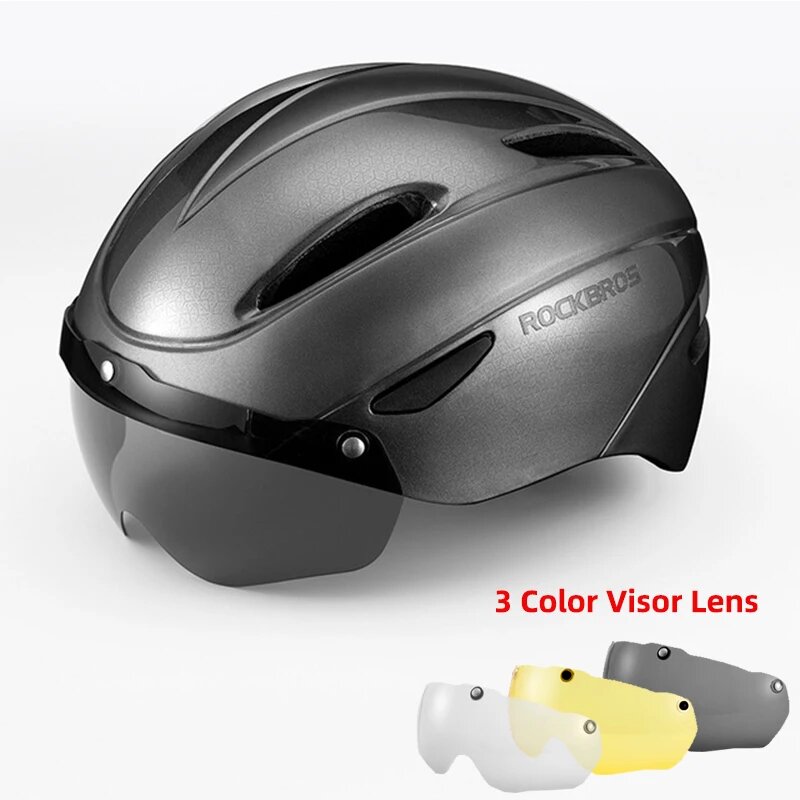 ROCKBROS Интегрально-формованный шлем с очками для взрослых WT-018S-TI 3 Lens