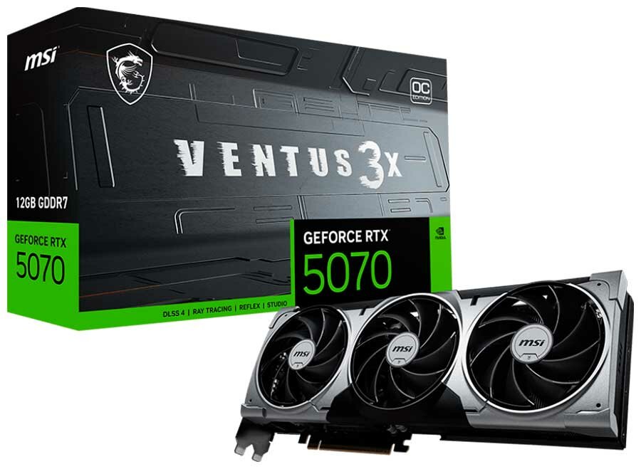 Видеокарта MSI GeForce RTX 5070 12G VENTUS 3X OC