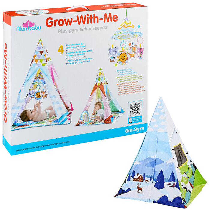 Палатка детская игровая музыкальная, в комплекте погремушки, шарики.