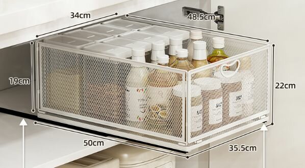 Полка органайзер для кухни/выдвижной ящик в шкаф/50х35.5х22см