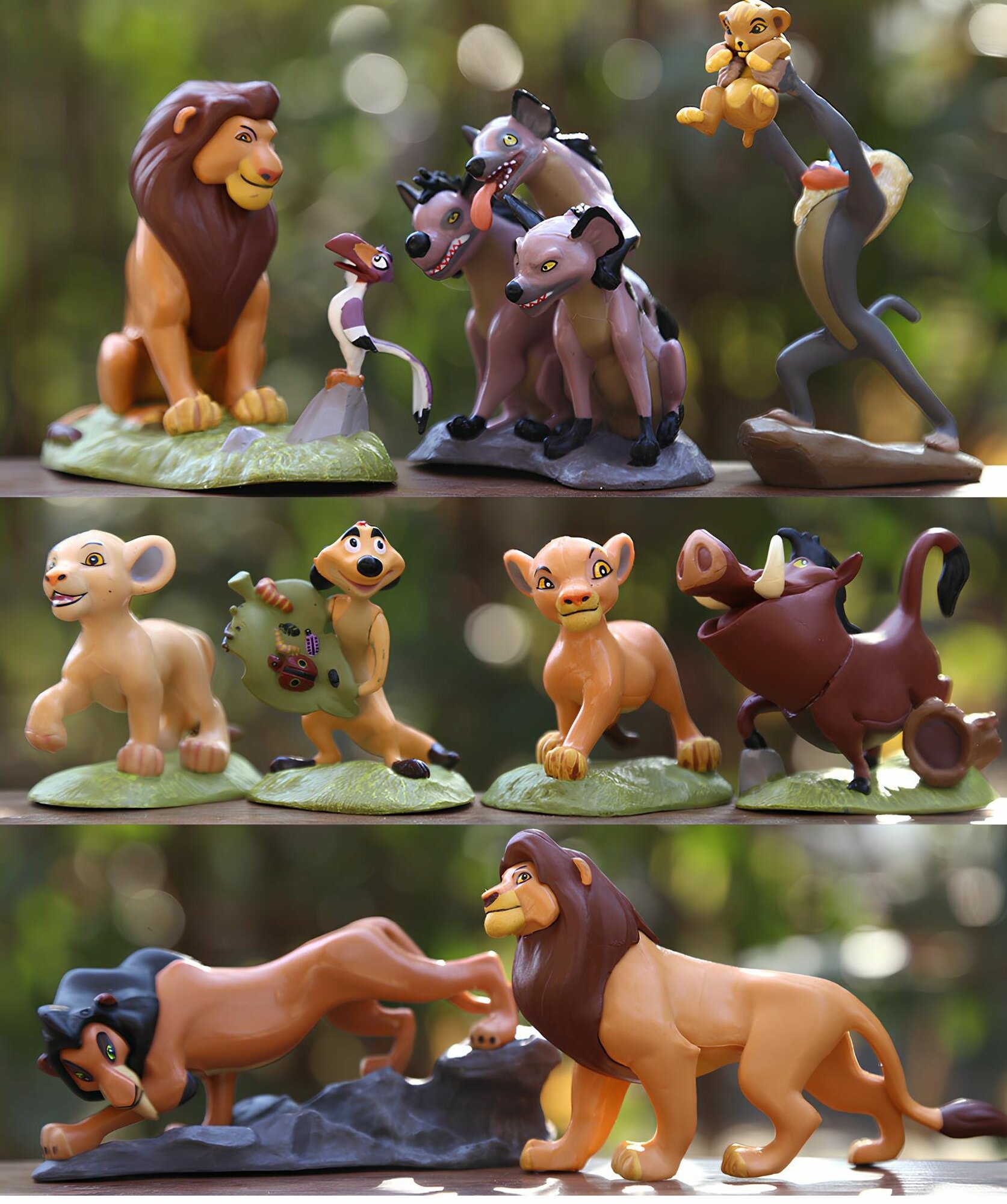 Набор фигурок Лило и Стич, The Lion King 9шт (5-9см, пакет), для коллекции, идеальный подарок