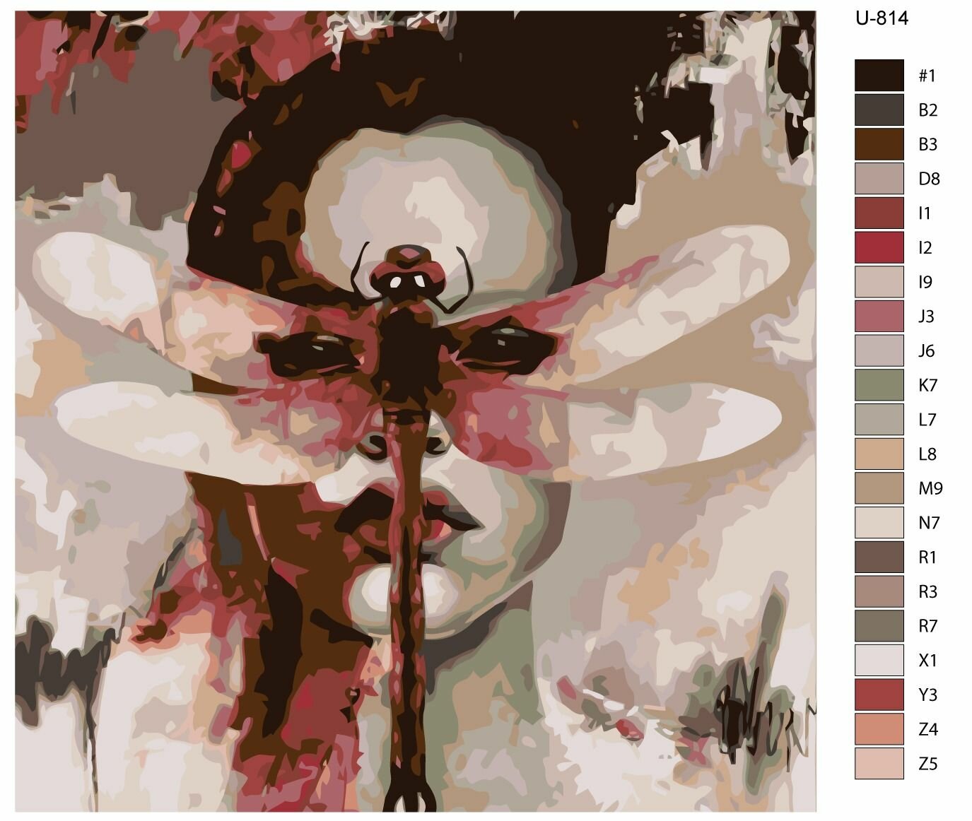 Картина по номерам BRUSHES-PAINTS "Дмитра Милан" U-814 70x70 см