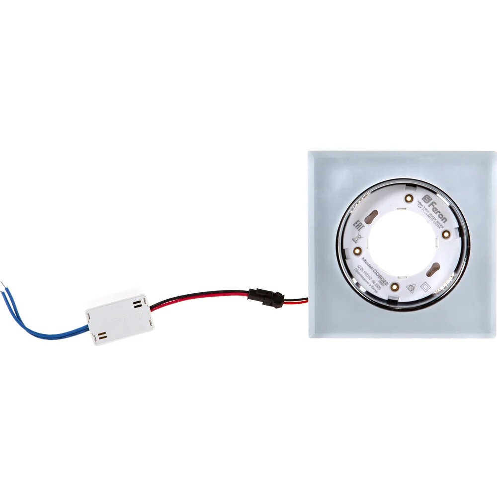 Встраиваемый светильник для натяжных потолков с белой LED подсветкой Feron CD5022 GX53, белый матовый, 32661 — фото 1