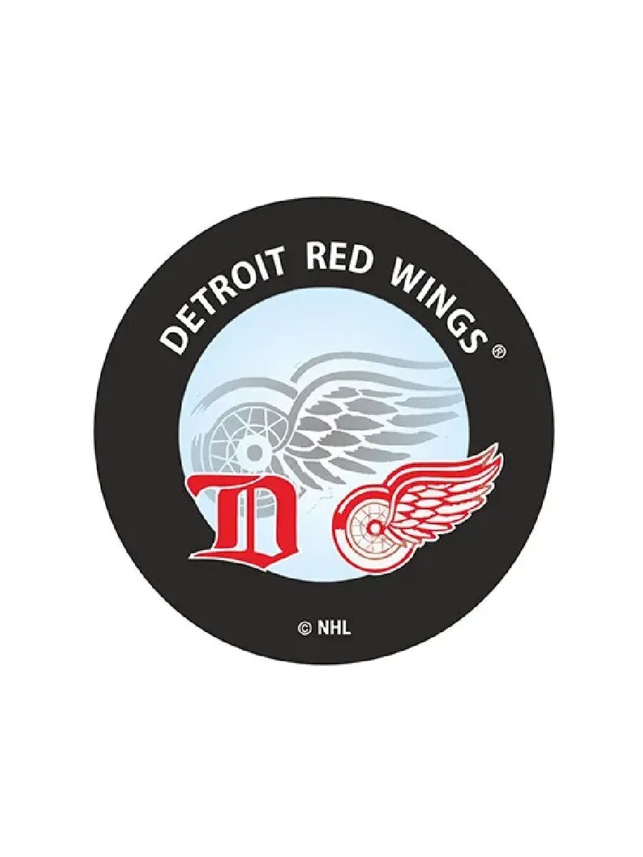 Шайба НХЛ три логотипа Детройт 1-ст.