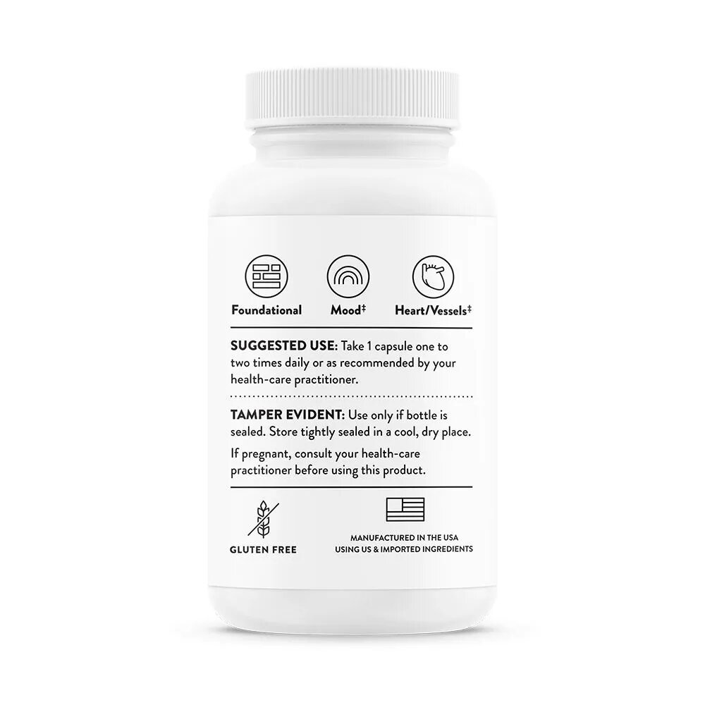 Метилфолат (Фолиевая кислота) 5 мг, 5-MTHF 5 mg, Thorne Research, 60 капсул — фото 1