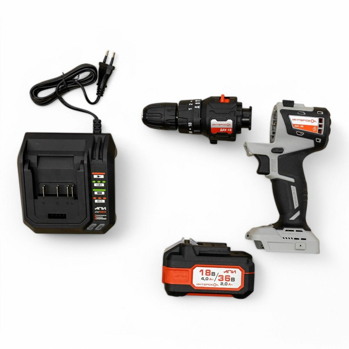 Набор электроинструмента ИНТЕРСКОЛ мультимакс "Базовый Шуруповерт" 755.4.5.40