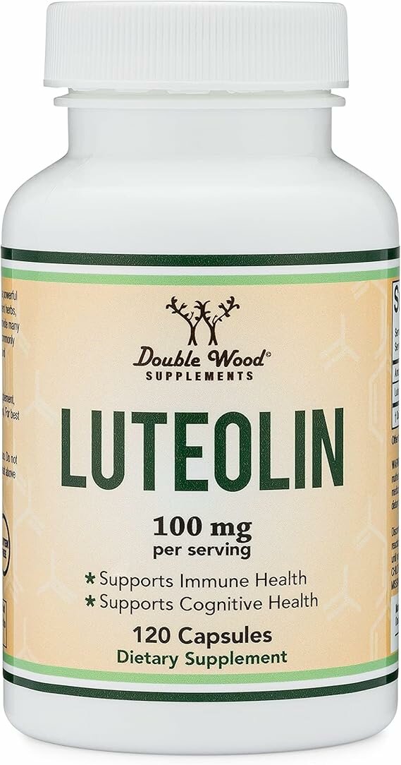 Double Wood Supplements, Luteolin, Лютеолин, для здоровья мозга, 120 капсул