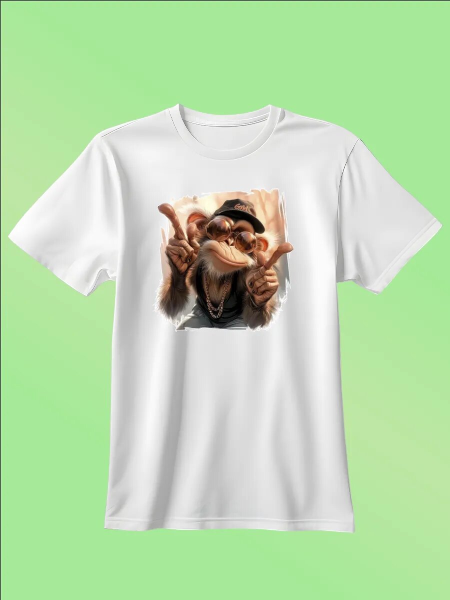 Футболка с лицом обезьяны