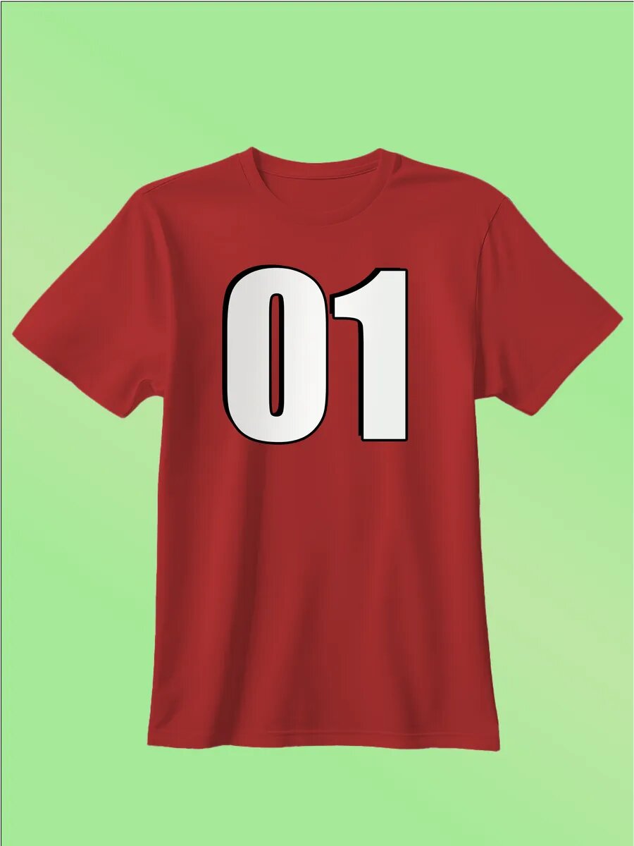 Футболка с номером 01
